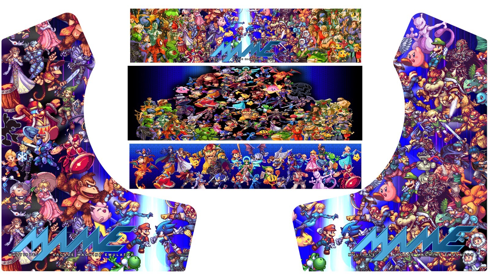 Mame Multicade Bartop Arcade SideArt Cabinet Graphics Marquee Cpo ...