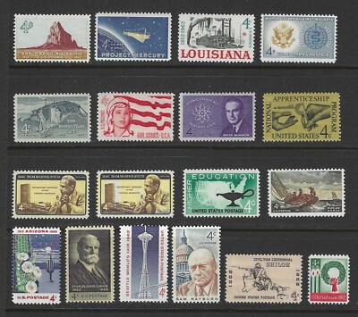 1962 STAMP YEAR SET (ALL U.S. POSTAGE STAMPS ISSUED THAT YEAR) - MINT ...