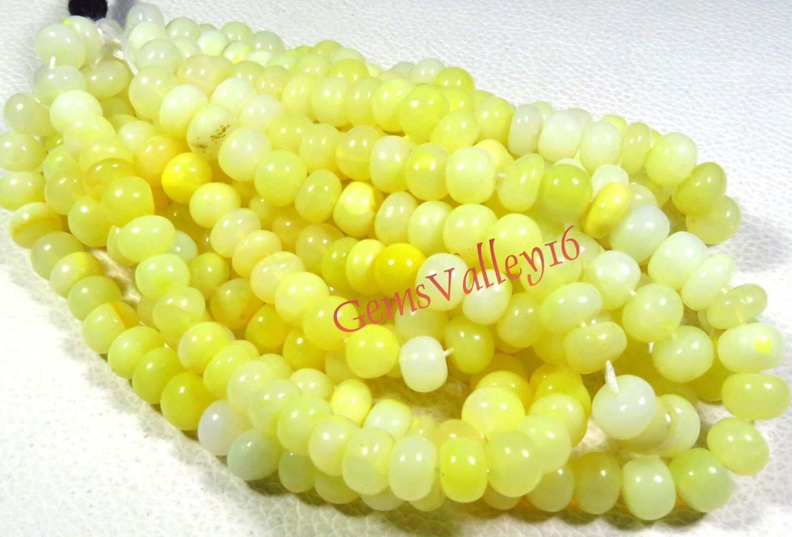 Yellow Opal Smooth Gems Beads 7.5-8mm yellow opal Rondelle Briolette ...