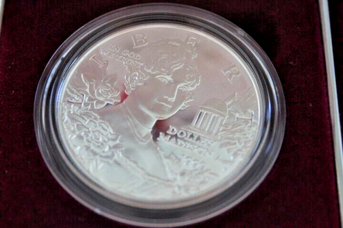 1999 P Dolly Madison Commemorative Silver Dollar Coin w/ COA & OGP | eBay