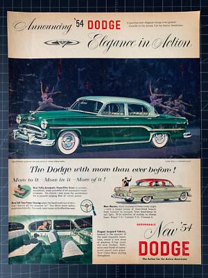 Vintage 1954 Dodge Print Ad | eBay