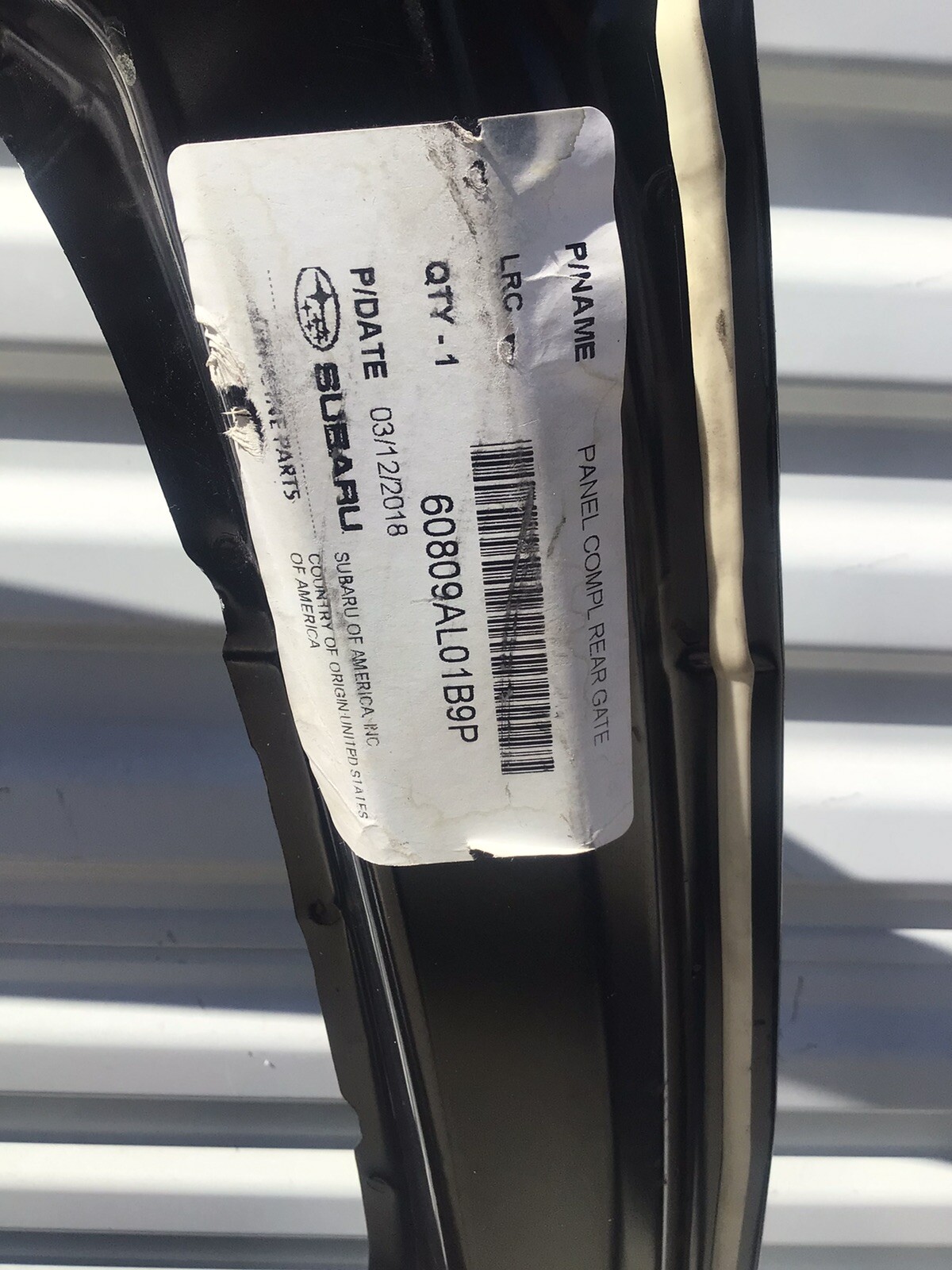 2015 2019 SUBARU OUTBACK TAIL GATE LIFTGATE OEM | eBay