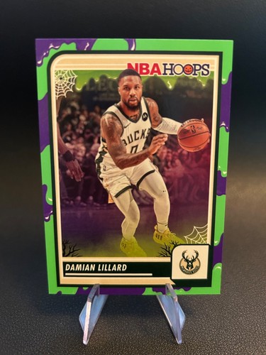 2023-24 Panini Haunted Hoops Damian Lillard #60 Green Slime | eBay