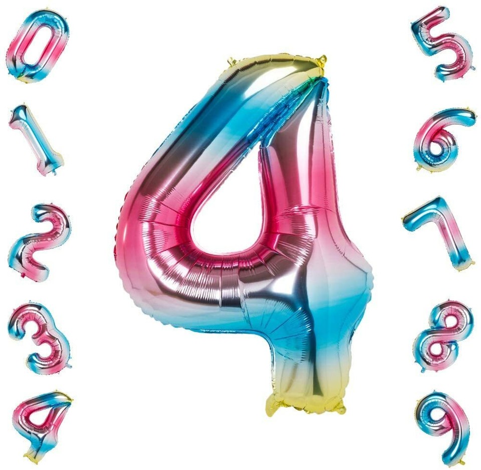 40" Helium Air Large Foil Number Balloons Inflate Birthday Party ...