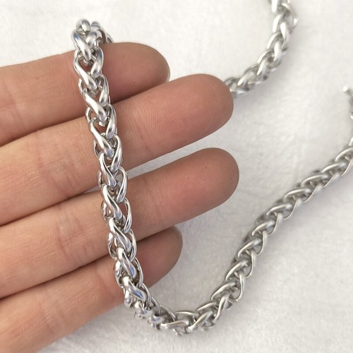 2meter lot stainless steel 6mm Wheat braid Chain Jewelry finding ...