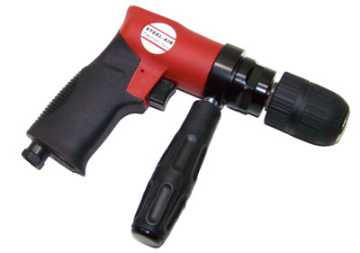 Reversible Pneumatic Air Drill 1/2" Keyless Chuck 450 RPM Air Inlet 1/4 ...
