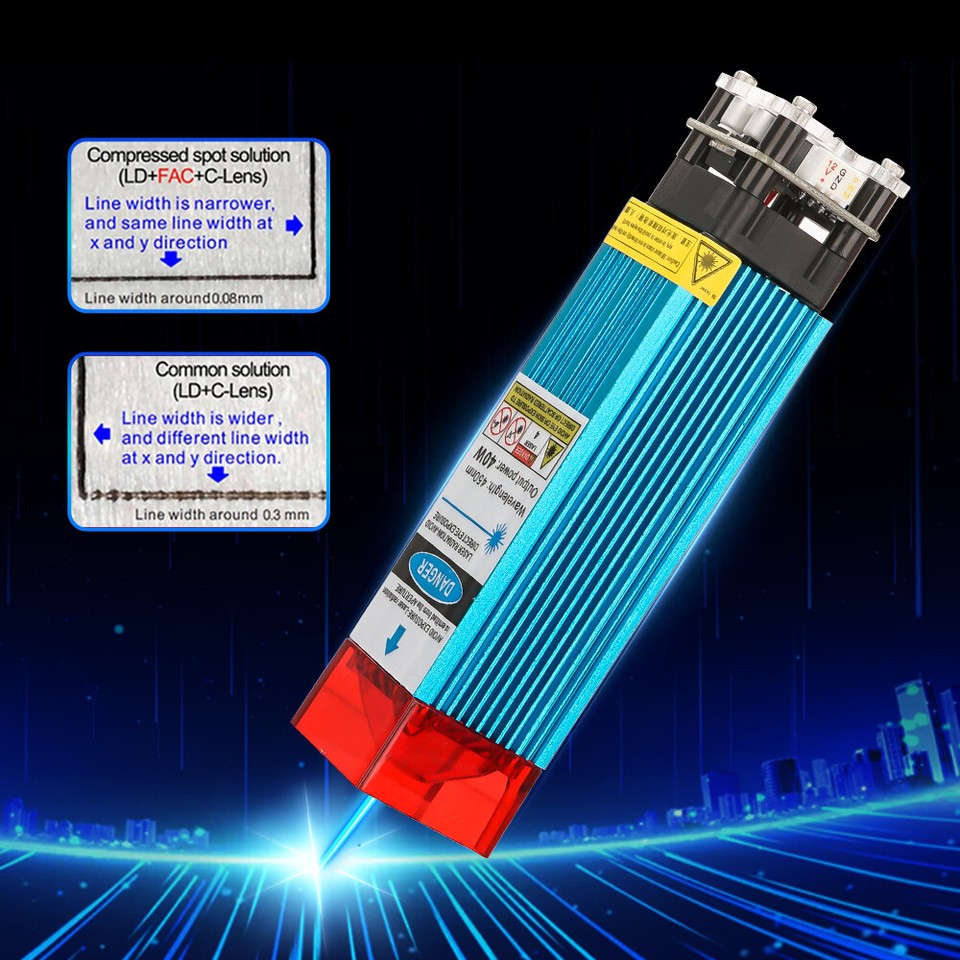 40W Laser Module Head For CNC 3018pro Lazer Machine Engraving Cutting ...