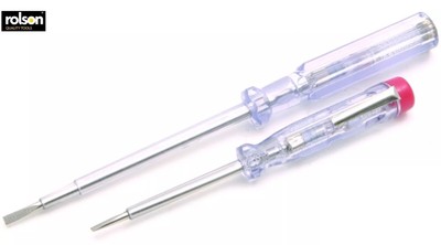 2PC Mains Electrical Tester Insulated Blade Sheath Test Range100-250V ...