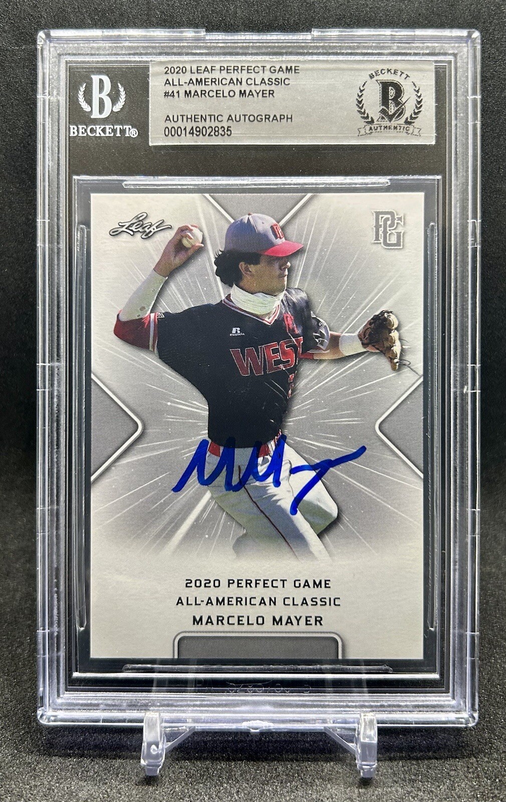 2020 Leaf Perfect Game #41 Marcelo Mayer RC BAS Signed Auto All ...