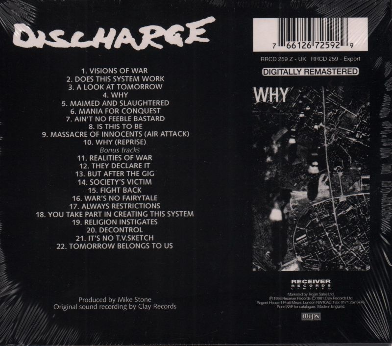 Why? by Discharge (CD, 1998) for sale online | eBay UK