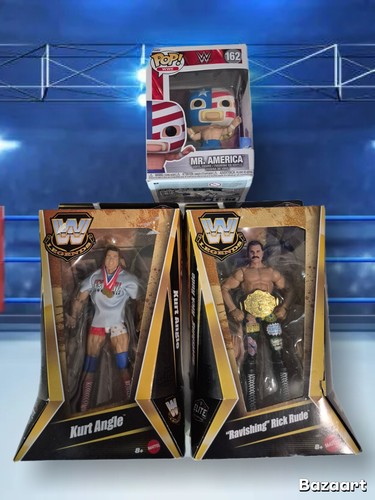 3 Action Figures – WWE Legends & Funko Pop – READ DESCRIPTION – Damaged ...