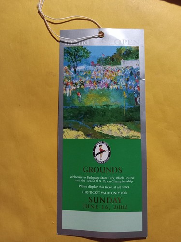 2002 US Open Bethpage Sunday Tiger Woods winner-full ticket. grounds ...