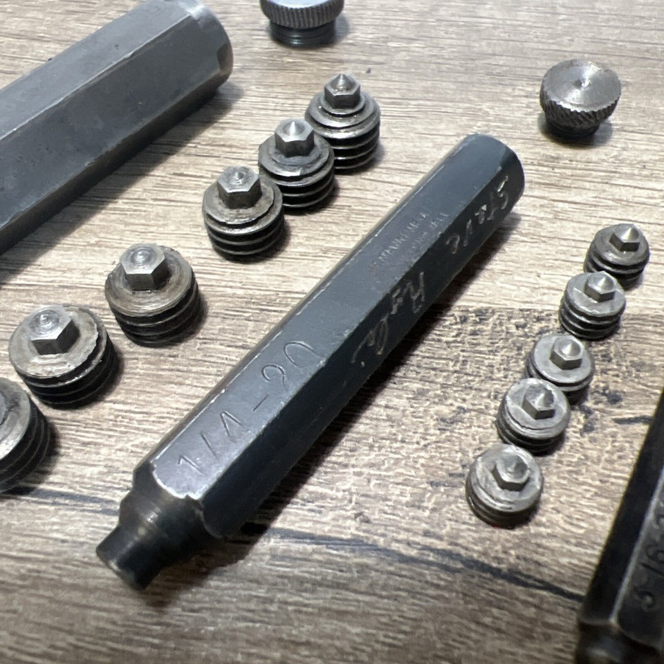 Transfer Screw Sets Machinist Tool Maker Heimann SAE 3/8 16, 1/4 20 and ...