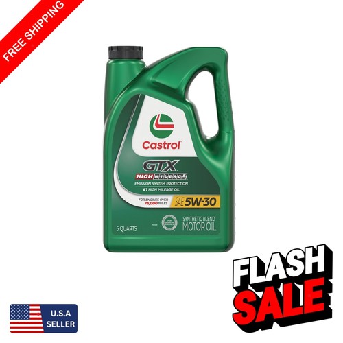 5 Quarts GTX High Mileage 5W-30 Oil - Extend Engine Life & Enhance Fuel ...