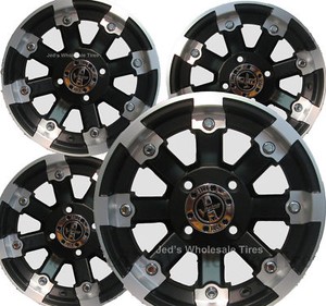 FOUR 14" Aluminum ATV UTV RTV RIMS WHEELS 14x7 4/110 4+3 Type 393 ...