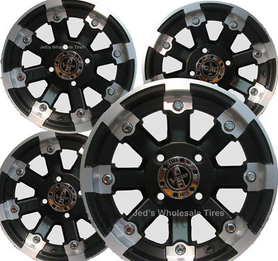 FOUR 14" Aluminum ATV UTV RTV RIMS WHEELS 14x7 4/110 4+3 Type 393 ...
