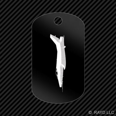 Side View F-100 Super Sabre Keychain GI dog tag engraved many colors ...