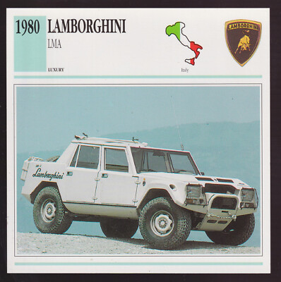 1980 Lamborghini LMA SUV Truck Car Photo Spec Sheet Info Stat Atlas ...