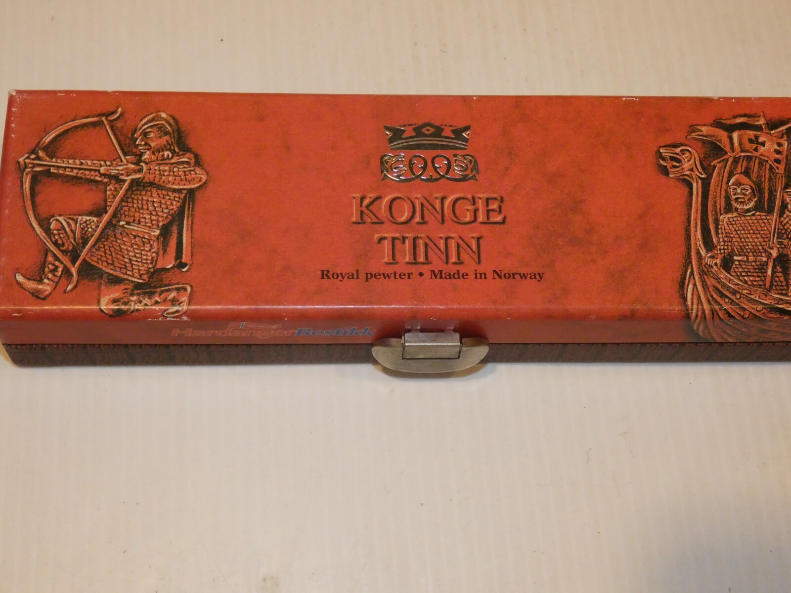 Konge Tinn Royal Pewter Norway Curved Knife, Viking Designs | eBay