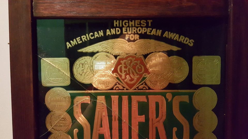 Antique Orig New Haven Clock Co. "Sauers extracts" Richmond VA ...
