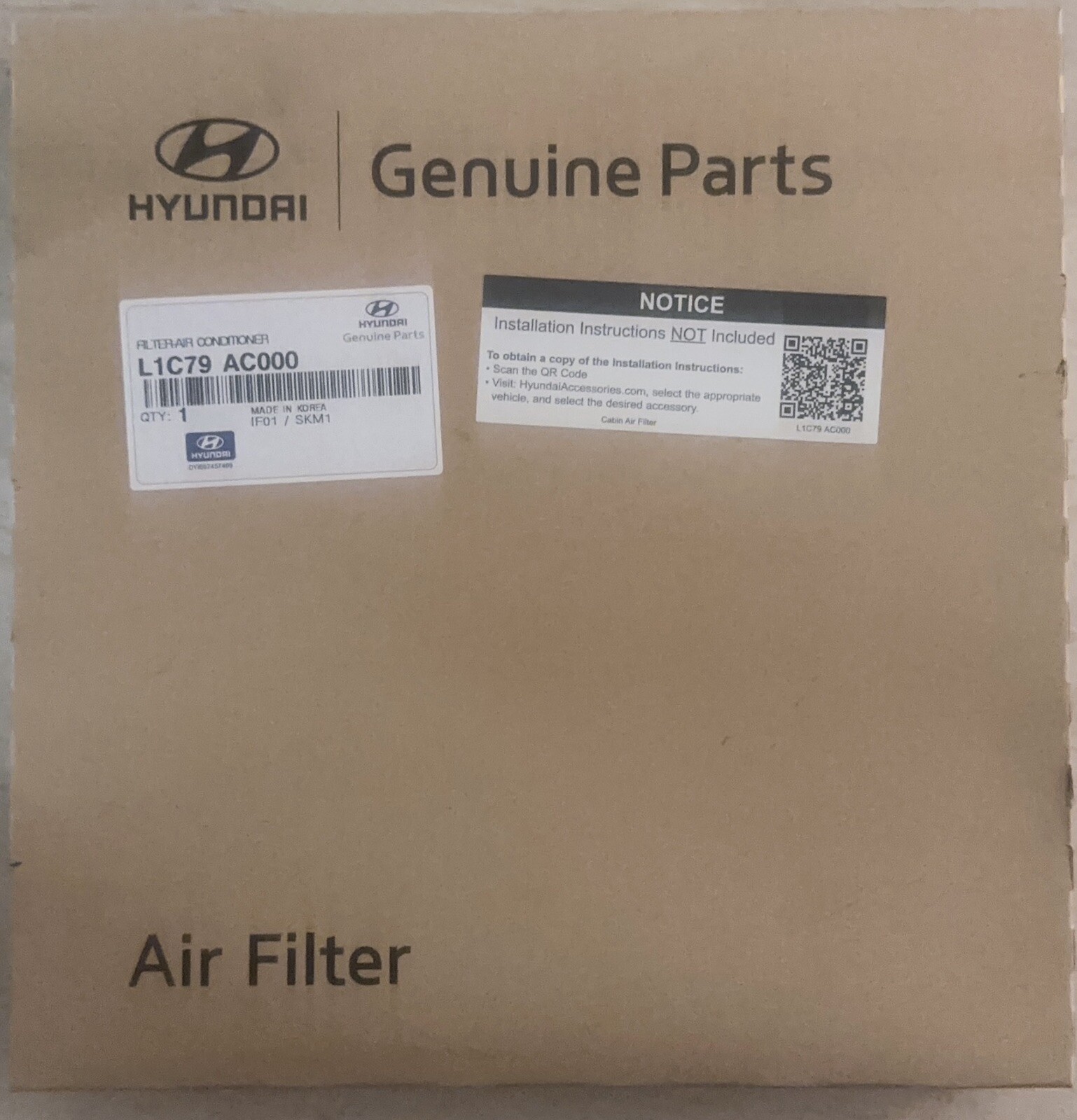 Genuine+Hyundai+Cabin+Air+Filter+L1C79-AC000 for sale online | eBay
