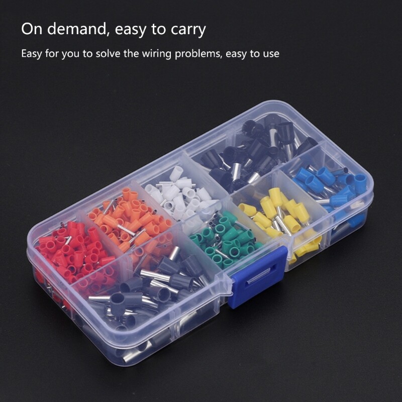 Insulated Crimps Ferrule Set for Cables 400pcs Assorted Size 0.5-10mm² ...