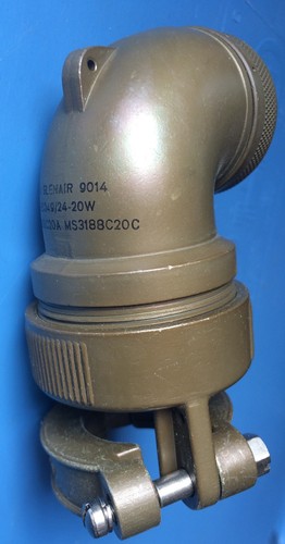 M85049/24-20W GLENAIR EMI/RFI Non-Environmental Backshell 90° 24 Shell ...