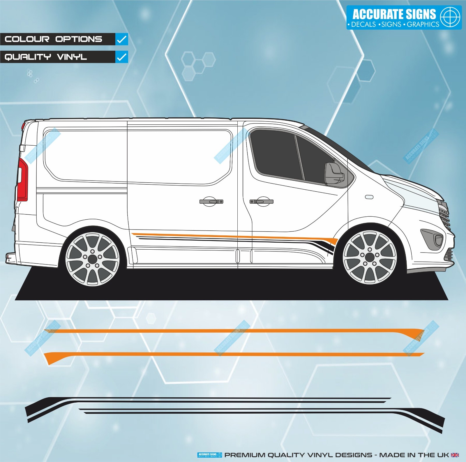 Stickers for Vauxhall Vivaro side stripes Camper Van Decals Vinyl ...