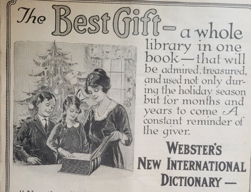 Webster's New International Dictionary Original 1921 Print Ad Outlook ...