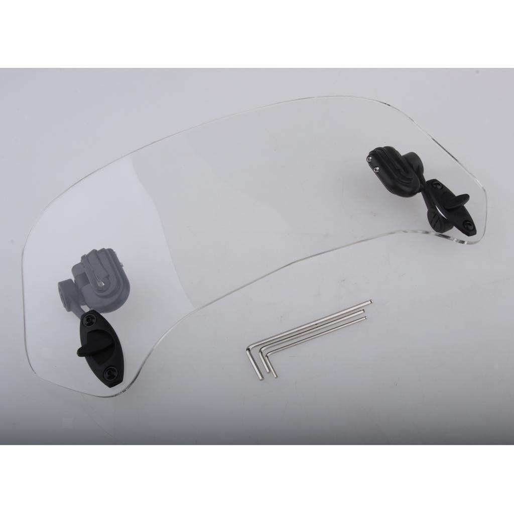 Adjustable Windshield Extension Spoiler Wind Deflector Motorcycle 37cm ...