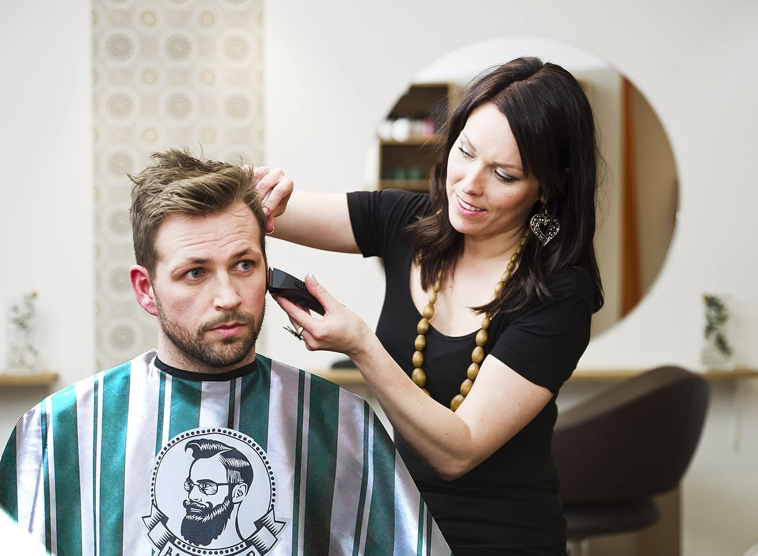 Capa Barbero Bata Capas Para Barberos De Peluqueria Capaz Cape ...