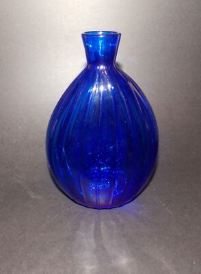Signed Pairpoint Cobalt Blue Ribbed Flask | eBay