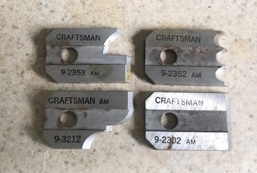 Sears Craftsman 9-3214 Molding Head Cutter With 4 Blades (1 Set 1 Blade ...