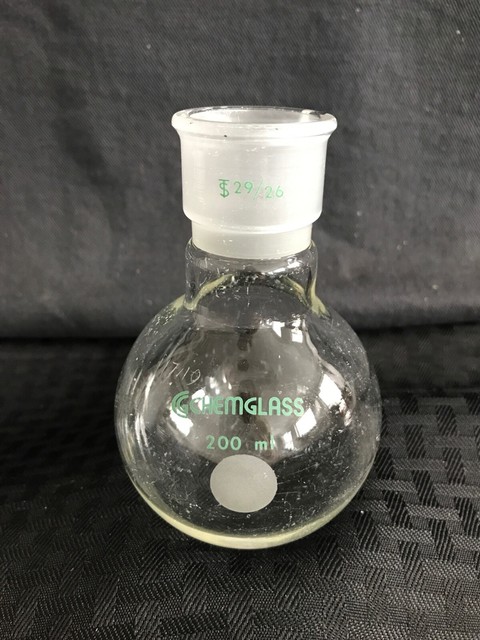 CG-1506-62 Chemglass 200 ml Round Bottom Flask 29/26 Neck by Bristol ...