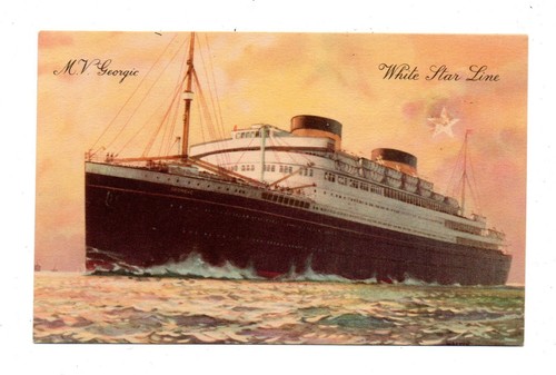 SS GEORGIC AT SEA ~ WHITE STAR SHIP LINE, ARTIST IMAGE ~ 1910s | eBay