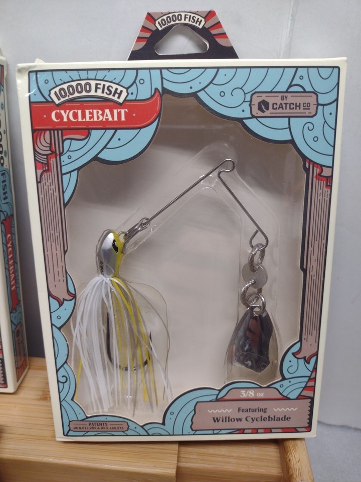 4-pack Catch Co. 10,000 Fish "Cyclebait" Premium Spinner Bait Willow ...