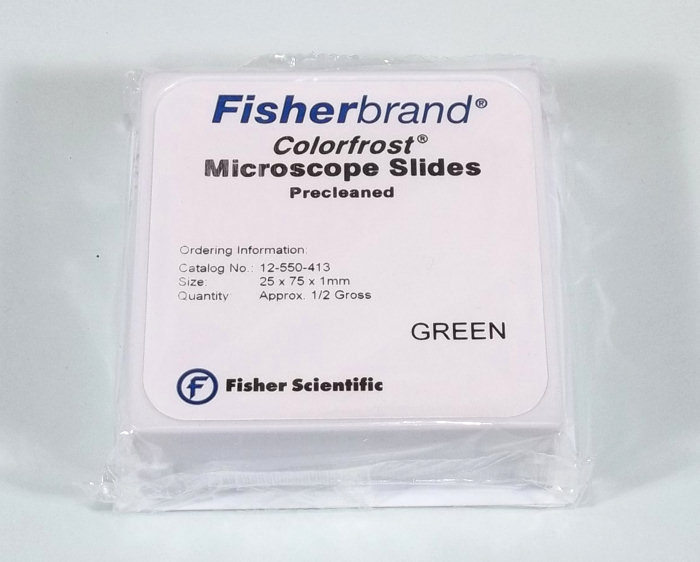 Colorfrost (Green) Fisherbrand Microscope Slides 12-550-413 1/2 Gross ...