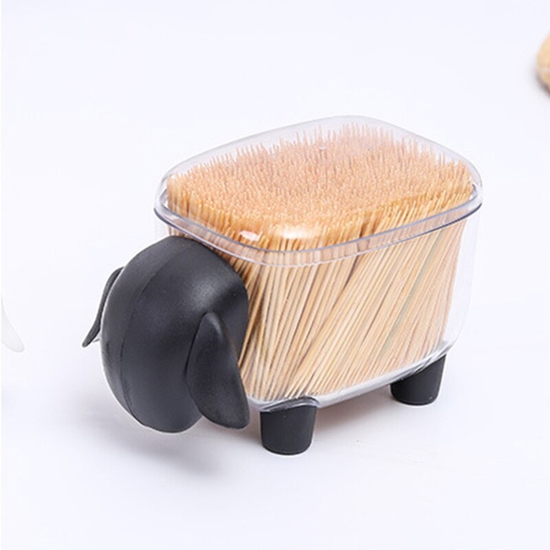 Clear Sheep Qtip Dispenser Desk for Cosmetic Pads Cotton Swabs Pushpin ...