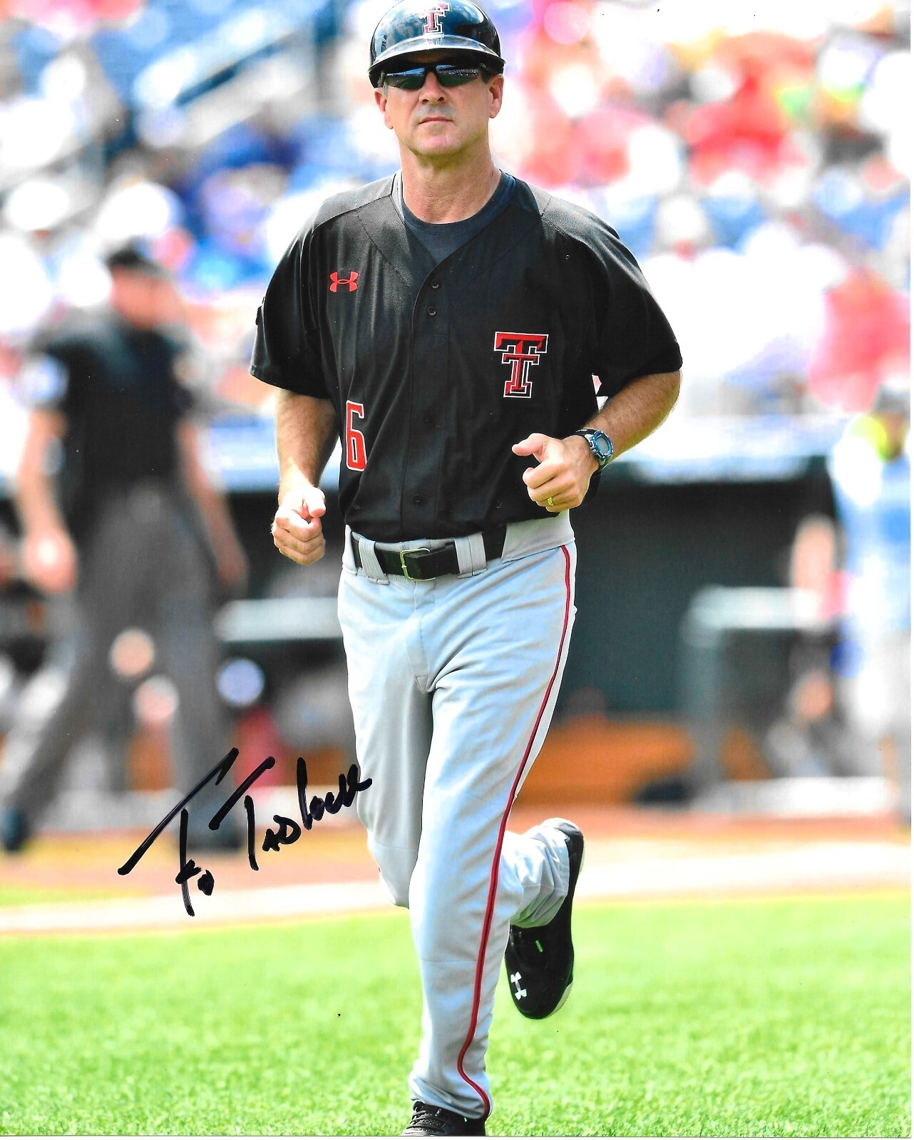 TIM TADLOCK HAND SIGNED TEXAS TECH RED RAIDERS 8X10 PHOTO W/COA | eBay