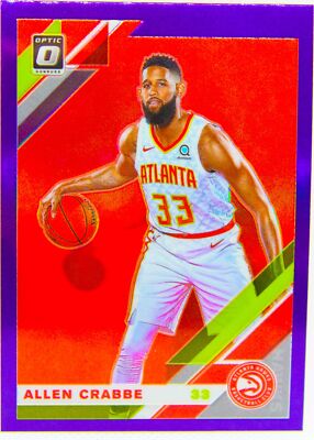 Allen Crabbe 2019-20 Optic Purple Prizm Refractor Card #12 Atlanta ...