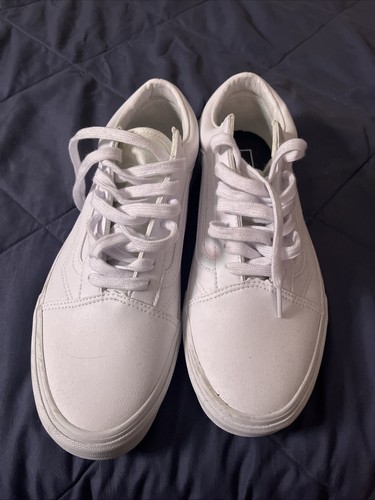 All White Vans Size 9.5 Mens 700053804661 | eBay