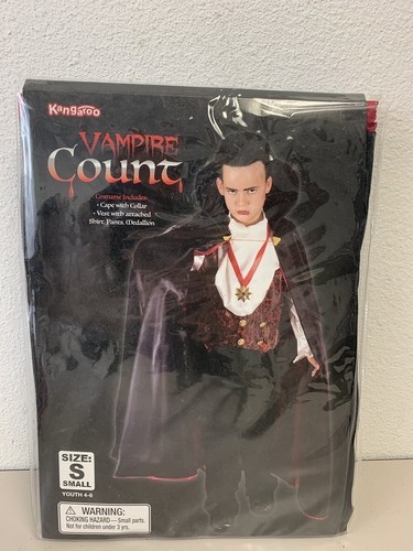Kangaroo Vampire Count Dracula Halloween Costume Youth Boys Girls Size ...