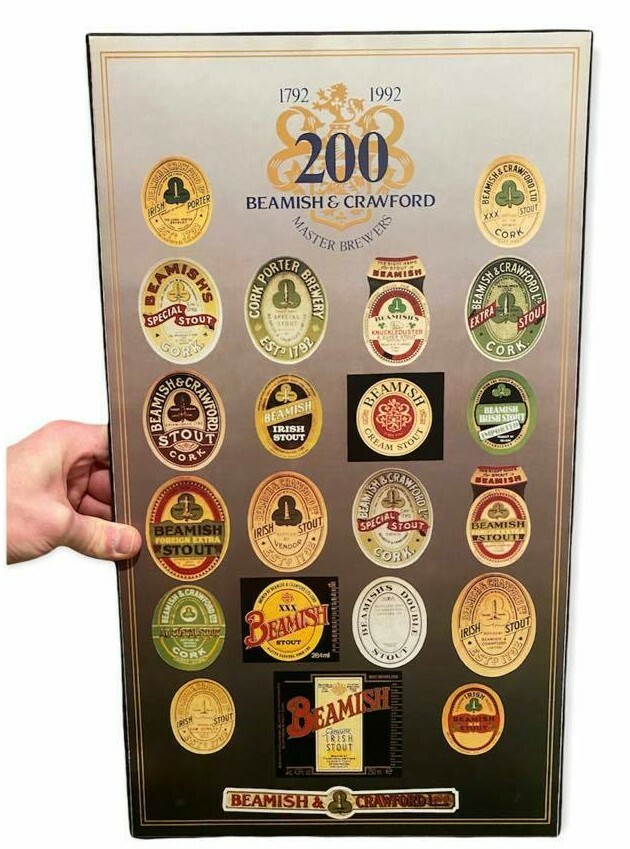 1792-1992 Beamish & Crawford Master Brewers Vintage Wood Beer Bar Pub ...
