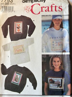New Uncut FF Size 18-24 Misses Sweatshirts Sewing Pattern, Simplicity ...