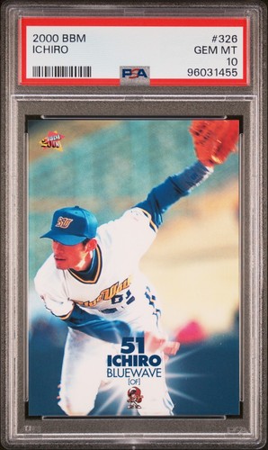 2000 BBM Ichiro Suzuki RARE RC ROOKIE CARD #326 PSA 10 GEM MINT HOF GOAT!!! | eBay