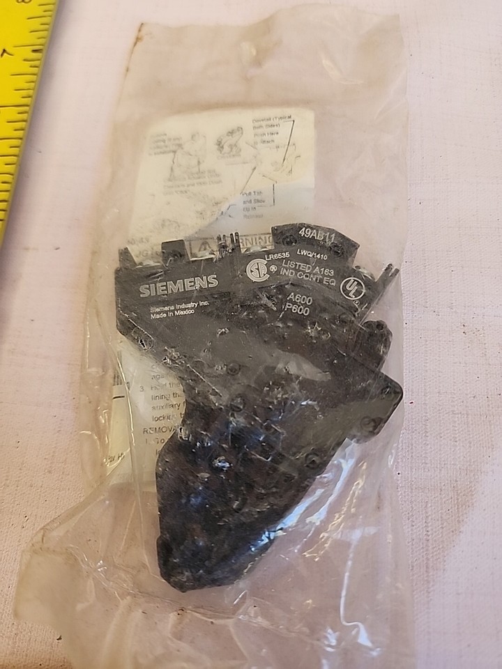 Siemens 49AB11 Starter and Contactor Auxiliary Contact Kit 783087631021 ...