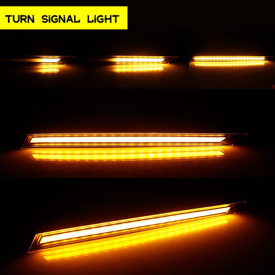 Sequential Switchback LED DRL Turn Signal Lights Clear For 2019-2023 ...