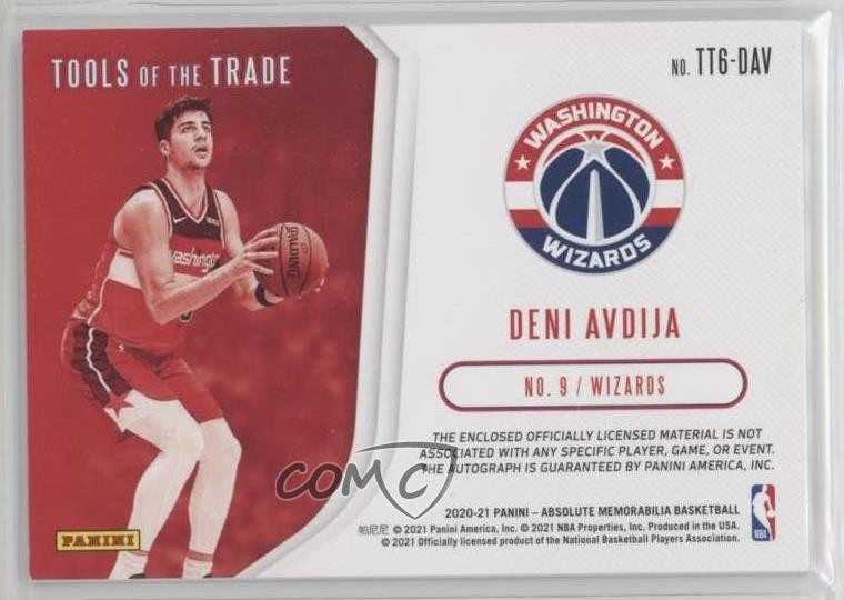 2020-21 Panini Absolute Memorabilia Level 1 /199 Deni Avdija Rookie ...