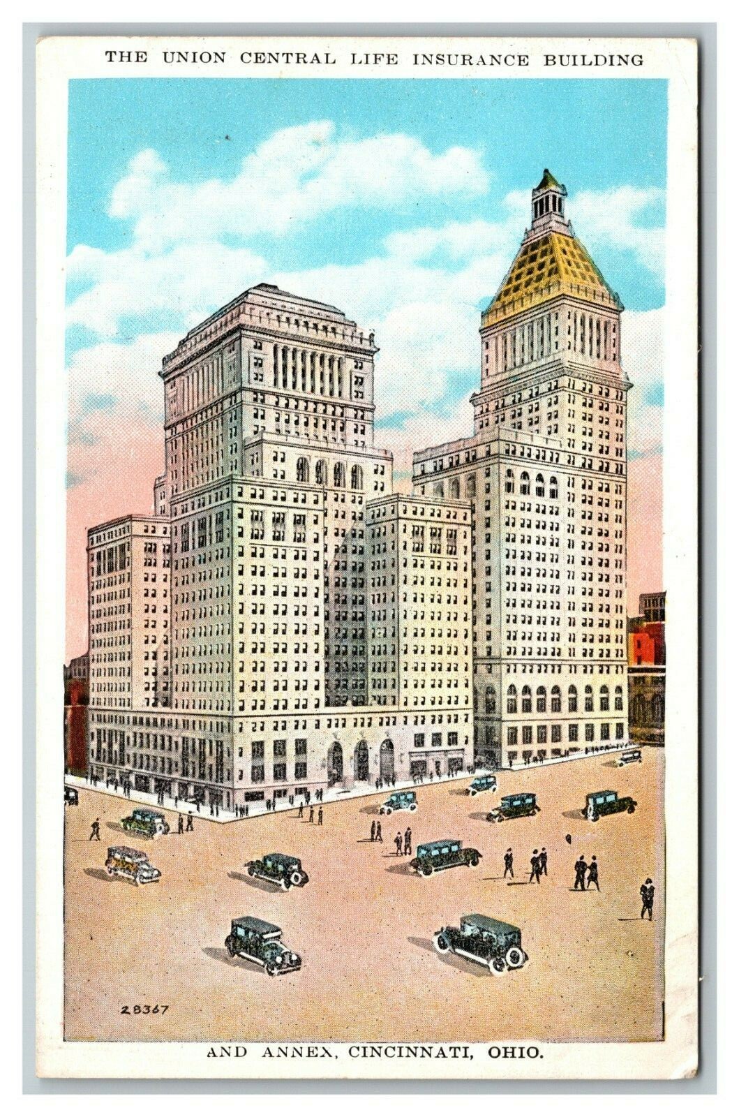 Vintage 1920's Postcard The Union Central Life Insurance Building ...