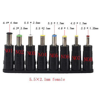 DC Power Adapter 5.5 2.1mm Plug Connector 6.3 3.0 2.5 4.8 1.7 4.0 3.5 1 ...